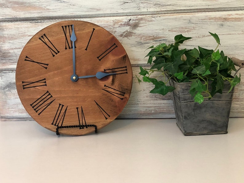 10 Inch Farmhouse Clock/ Small Rustic Clock/ Wooden Wall - Etsy