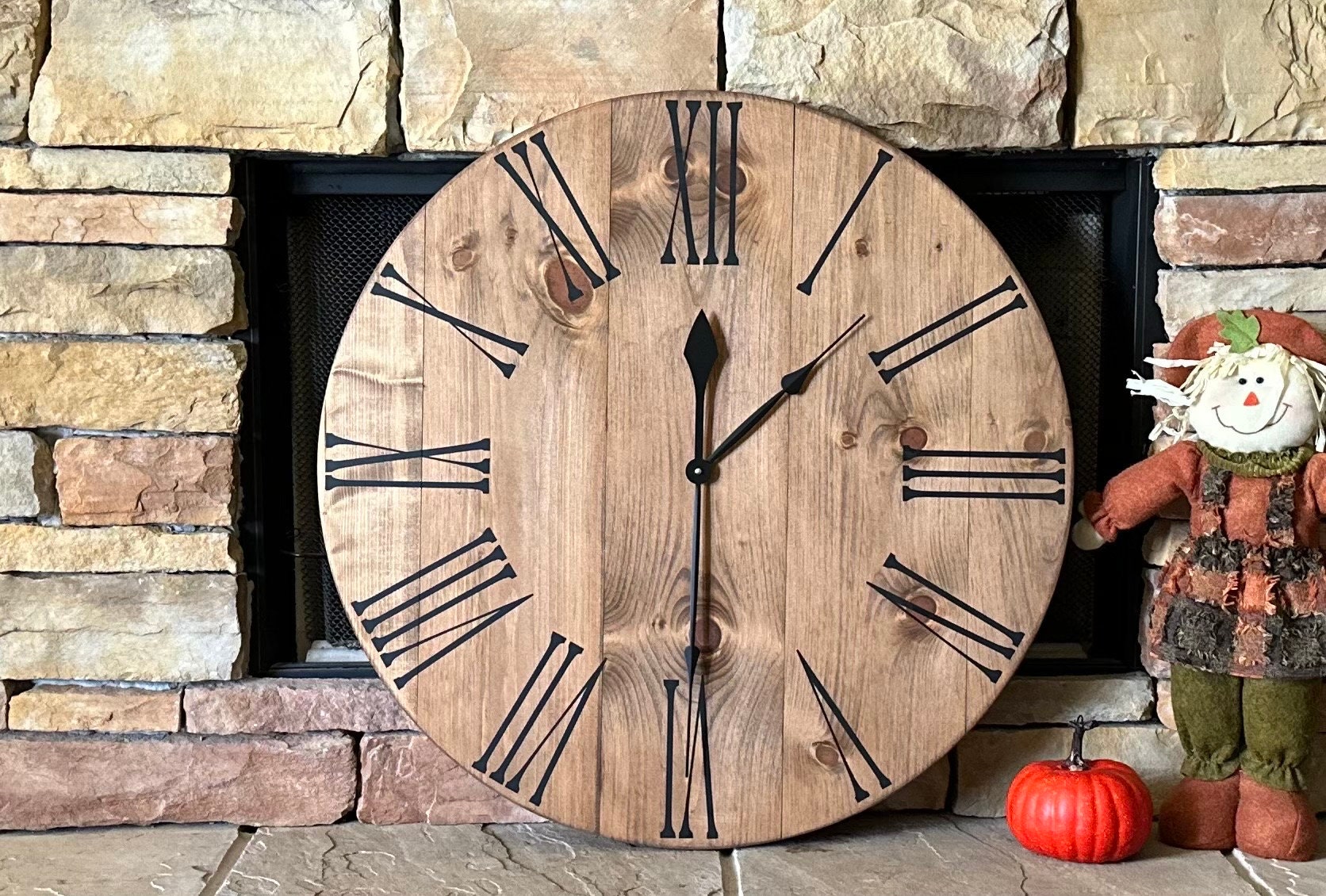 Rustic Wood Wall Clock