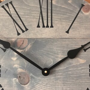 Classic Grey Farmhouse Clock rustic Clock Wall Hanging - Etsy