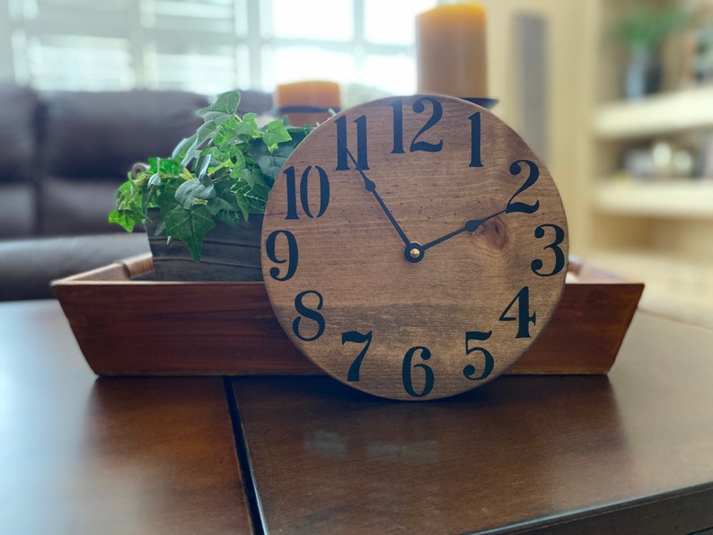10 Inch Farmhouse Clock/ Small Rustic Clock/ Wooden Wall - Etsy