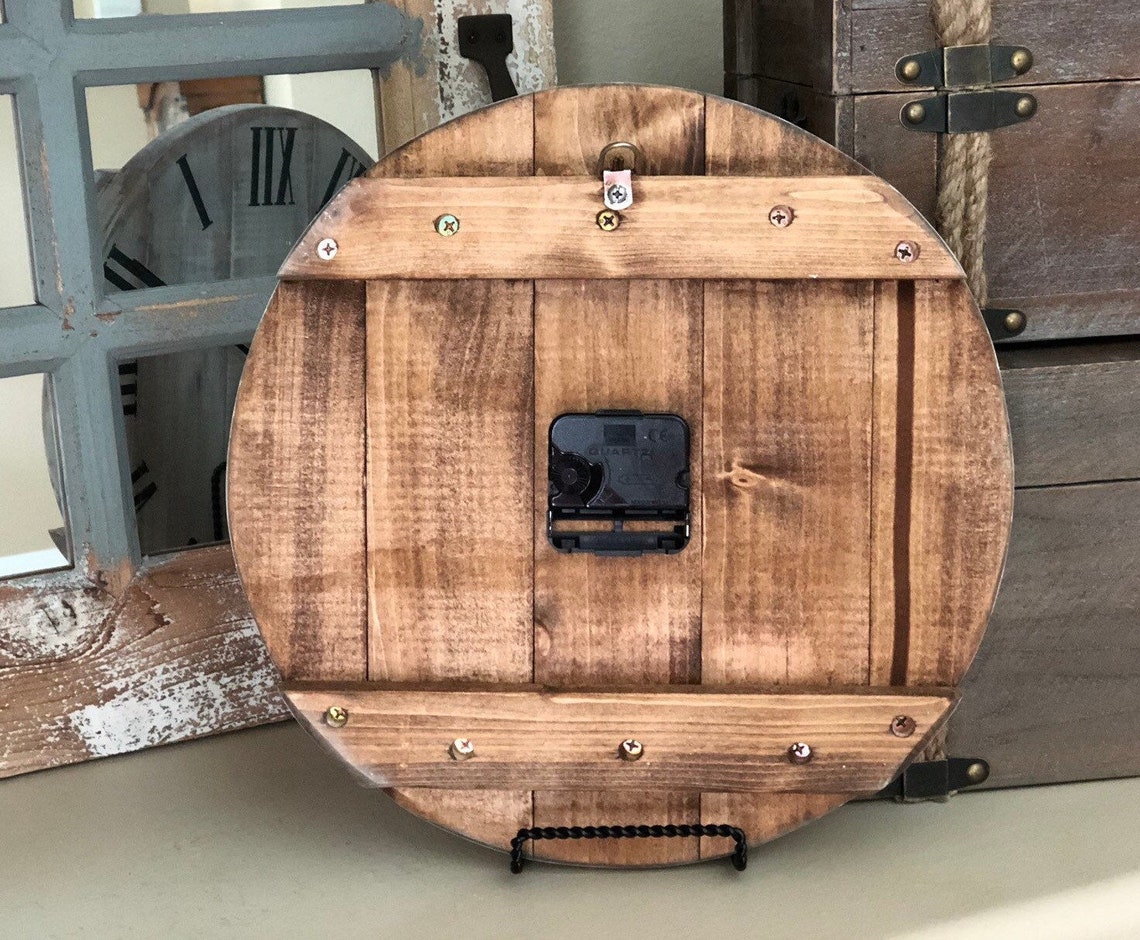 12 Inch Clock/ Small Wood Clock/ Rustic Clock/ Farmhouse | Etsy