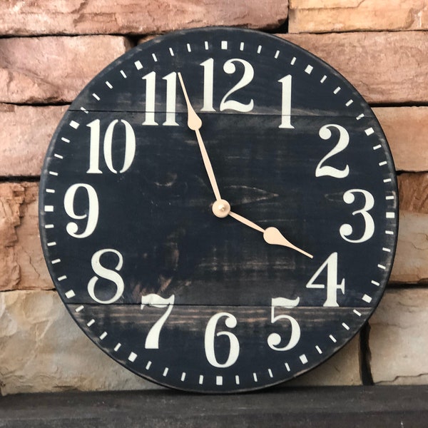 Distressed Clock - Etsy