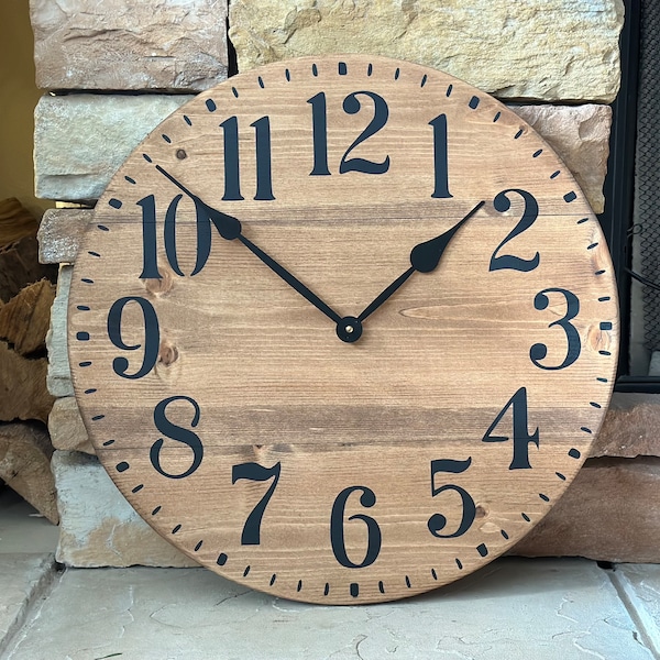 Wooden Wall Clock - Etsy