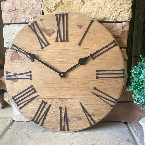 Rustic Wall Clock - Etsy
