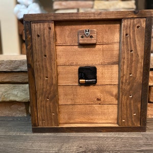 Framed Wooden Farmhouse Clock, Square Clock for Walls, Farmhouse Decor ...