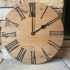 16 Inch Farmhouse Clock, Raised Number Clock, Farmhouse Decor, Rustic ...