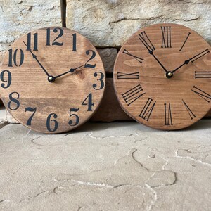 10 Inch Farmhouse Clock, Small Rustic Clock, Wooden Wall Clock, Rustic ...