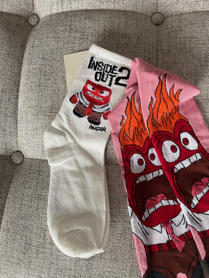 Inside Out Socks "angry" Set of Two Unisex, One Size, Free Shipping - Etsy