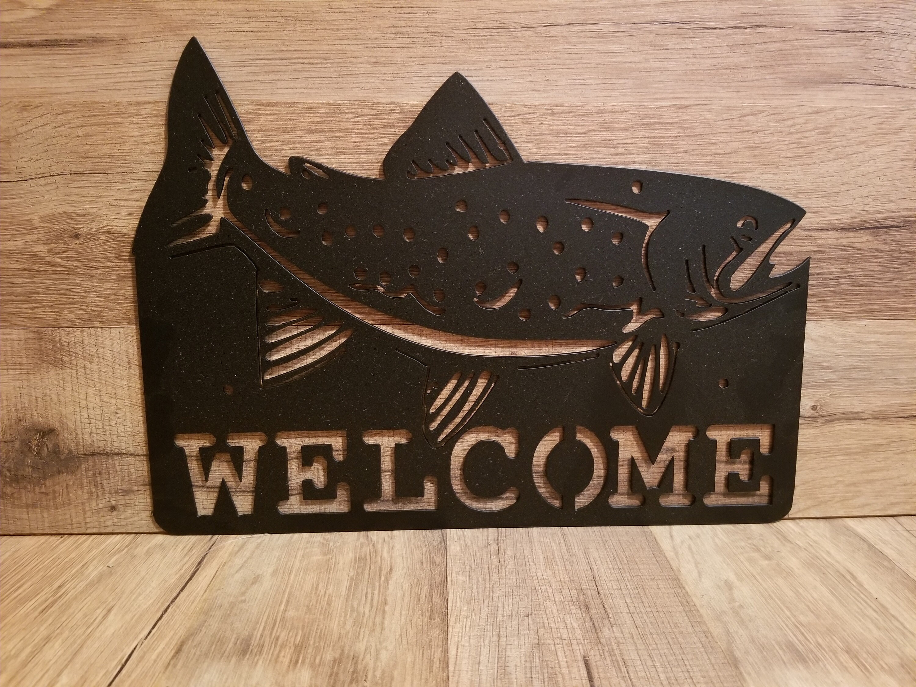 Fish welcome sign | Etsy