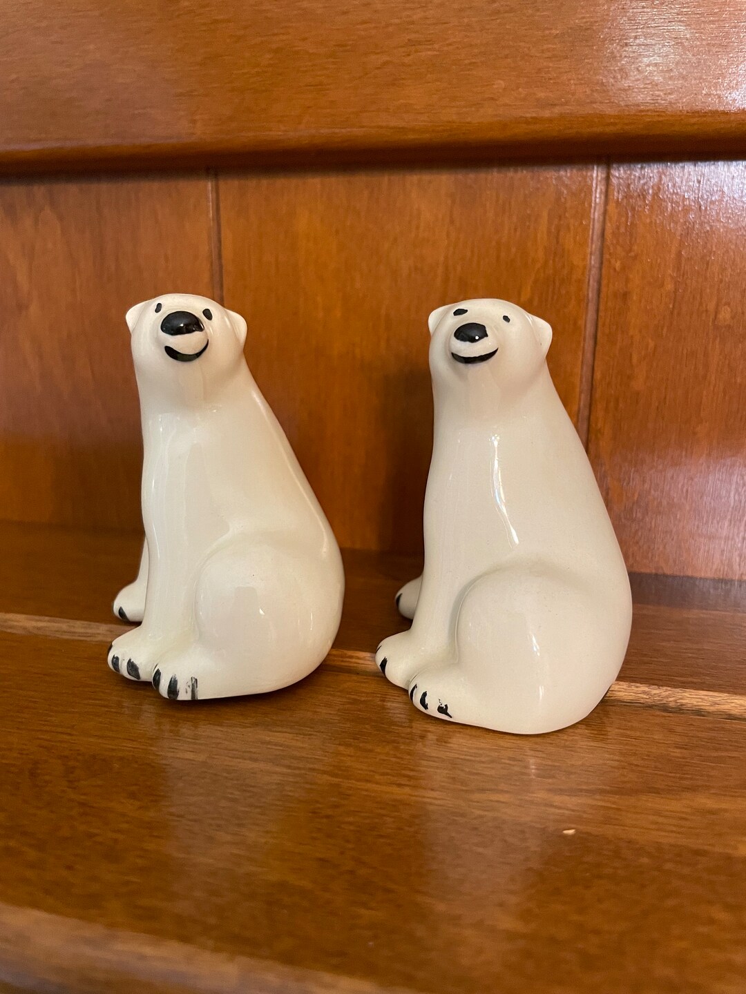 Handmade Polar Bear Salt and Pepper Shakers Made in Alaska Ceramic S&P ...
