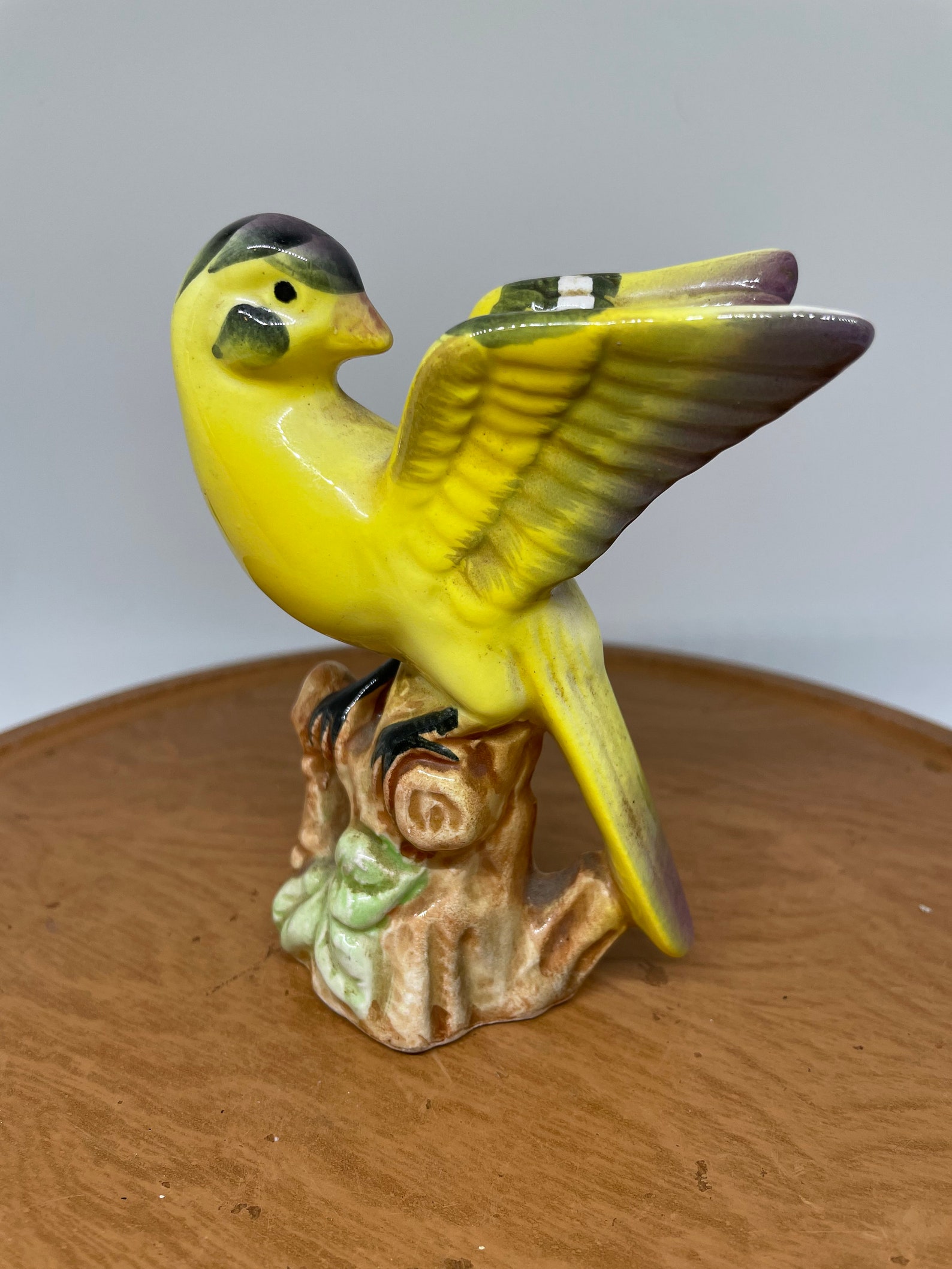 Vintage Ceramic Bird Figurine Small Yellow Bird Figurine | Etsy