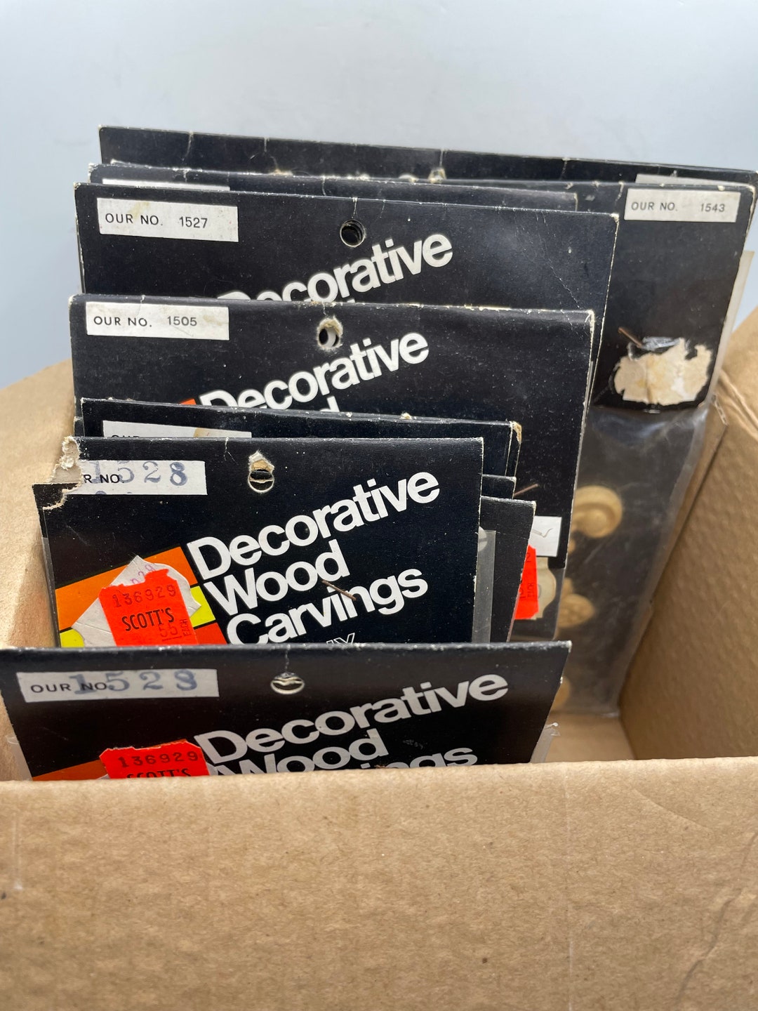 Vintage Bendix Mouldings - Decorative Wood Carvings - Large Lot of ...