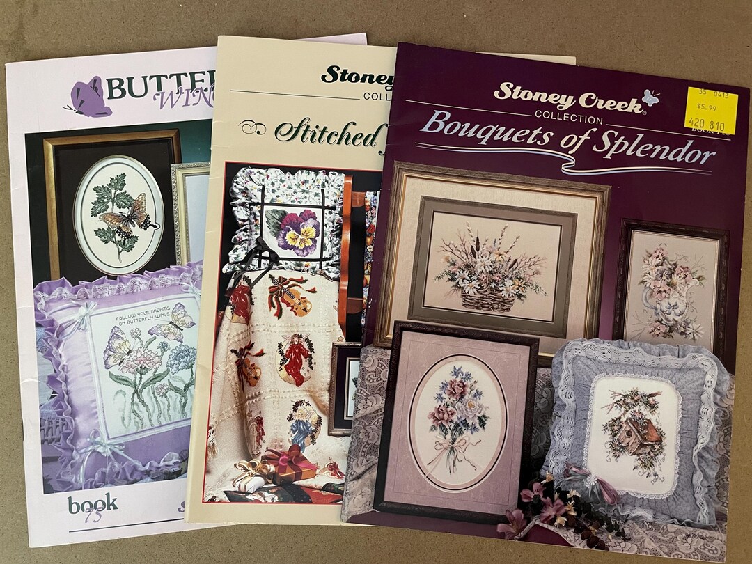 Stoney Creek Cross Stitch Patterns: Butterfly, Floral, Barnyard (3 ...