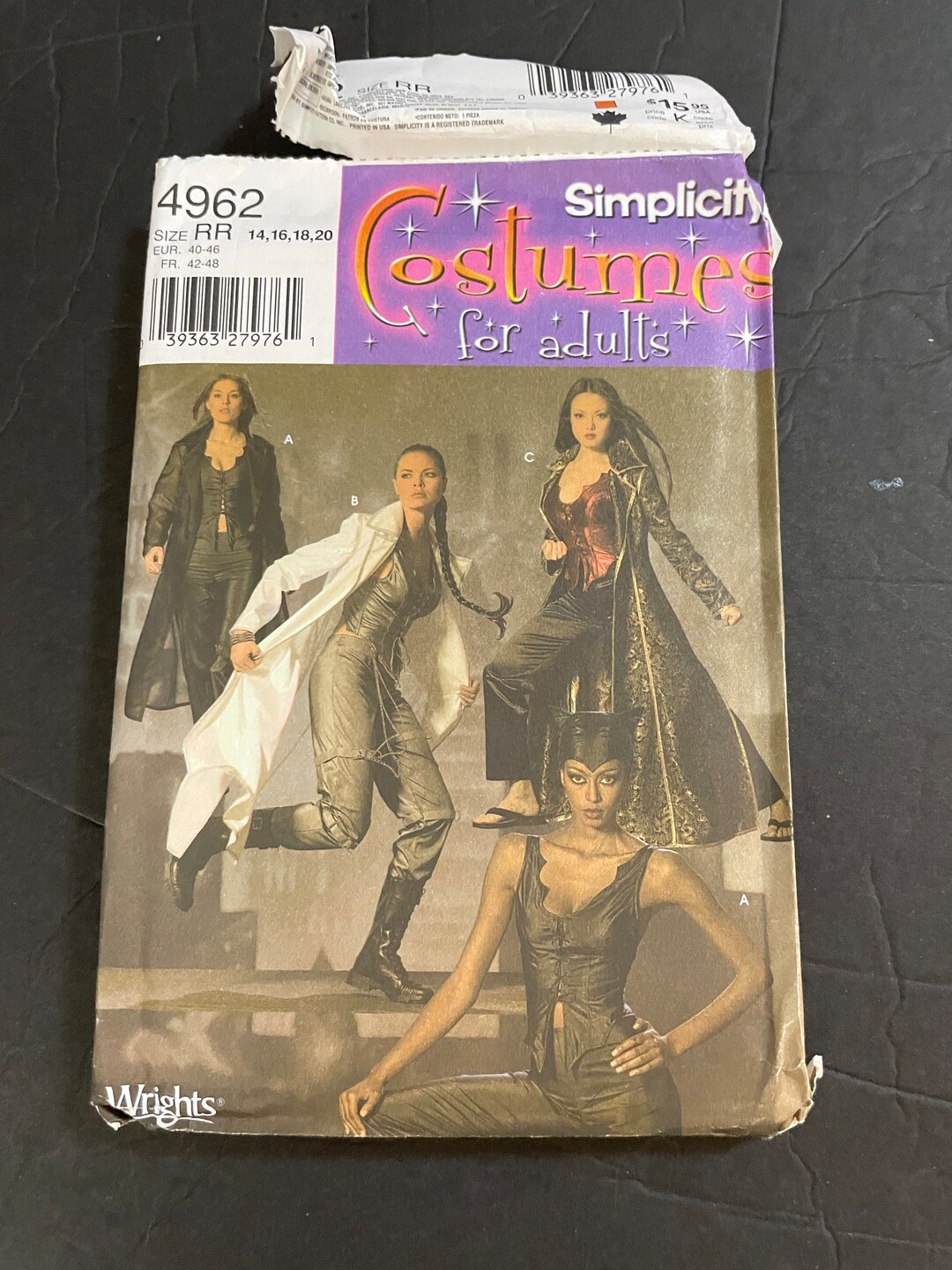 Simplicity Sewing Pattern - 4962 - Costumes for Adults - Misses ...