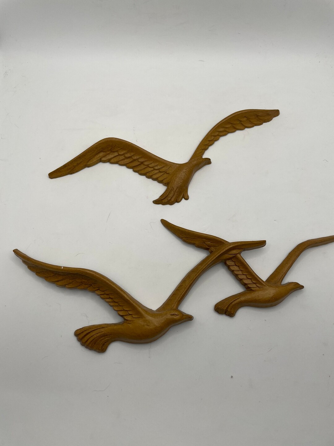 Vintage Bird Wall Decor - Plastic Resin - 3 Birds - Homco - Mold Number ...