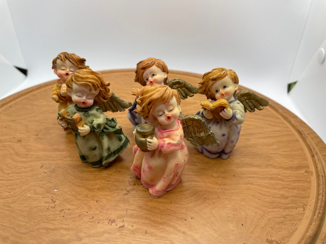 Miniature Resin Angel Figurines: Christmas Holiday Decor, Lot of 5 - Etsy