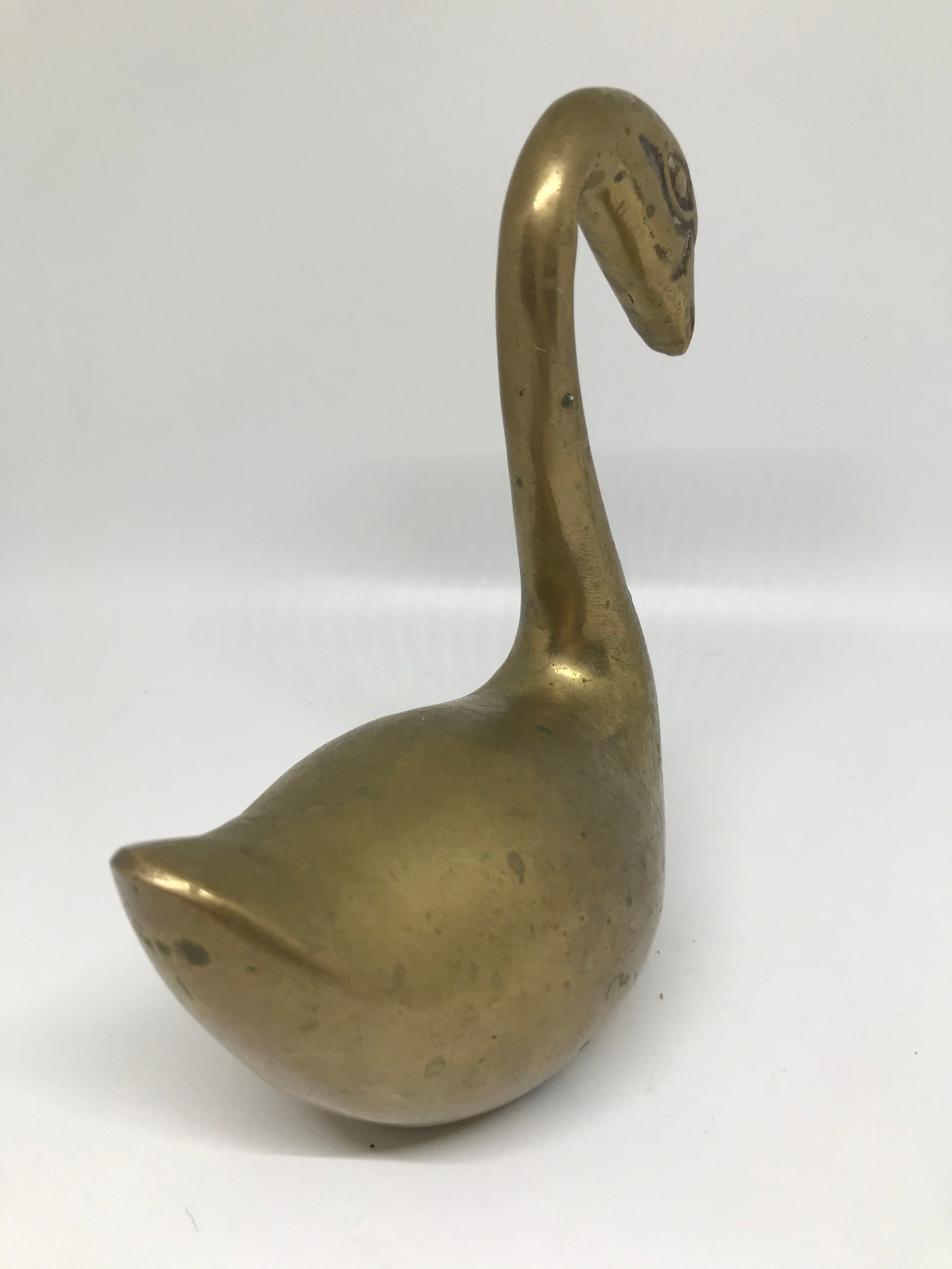 Vintage Brass Swan Stylized Swan Swan Figurine Mid - Etsy