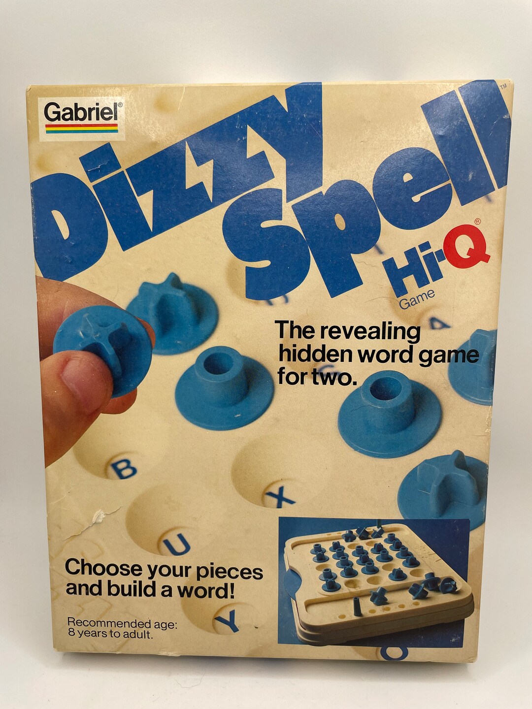 Vintage Dizzy Spell Hi-q Game - Gabriel - Hidden Word Game for Two ...
