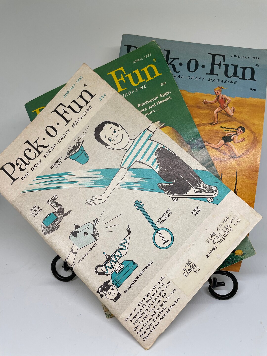 Lot of 3 Vintage Craft Magazines - Pack O Fun - the Only Scrap Craft ...