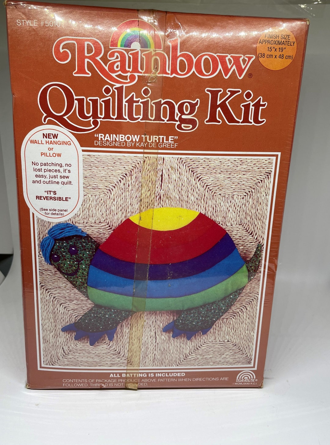Rainbow Turtle Quilting Kit: 1980s Wall Hanging or Pillow (NOS) - Etsy
