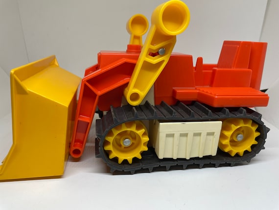 Vintage Fisher Price Husky Helpers Bull Dozer 329 - Etsy