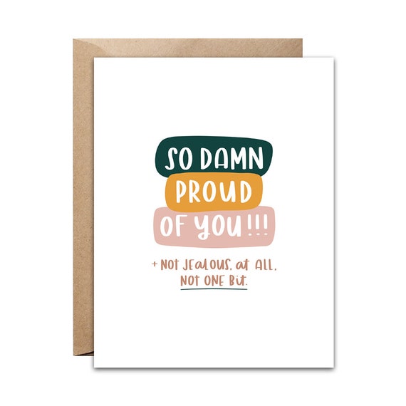 So Proud of You Card Encouragement Card Congratulations | Etsy
