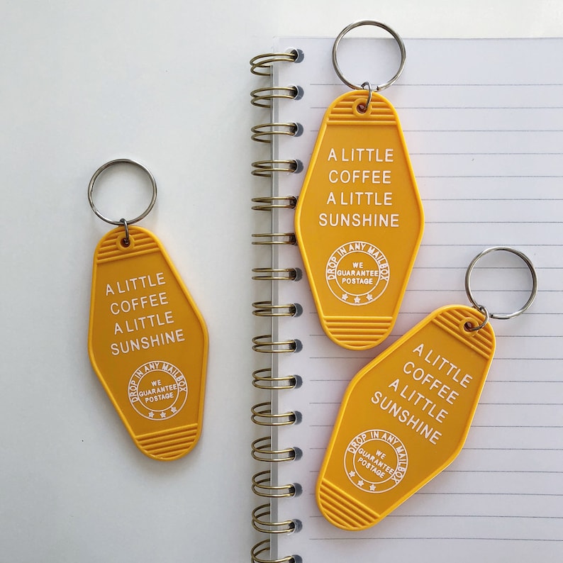 Motel Key Tag Vintage Style Key Tag Coffee and Sunshine - Etsy Canada