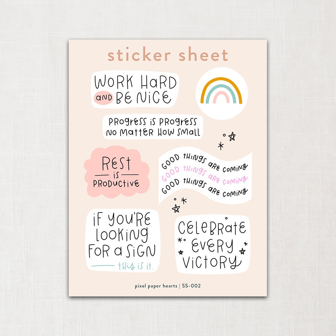 Sticker Sheet Celebrate Every Victory Planner Stickers, Calendar ...