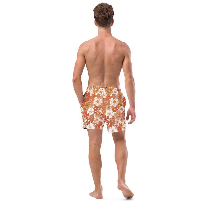 Retro Floral - Men's Swim Trunks - Etsy