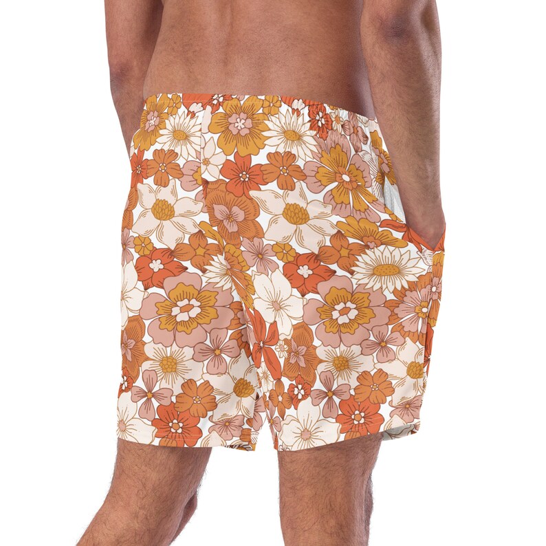 Retro Floral - Men's Swim Trunks - Etsy