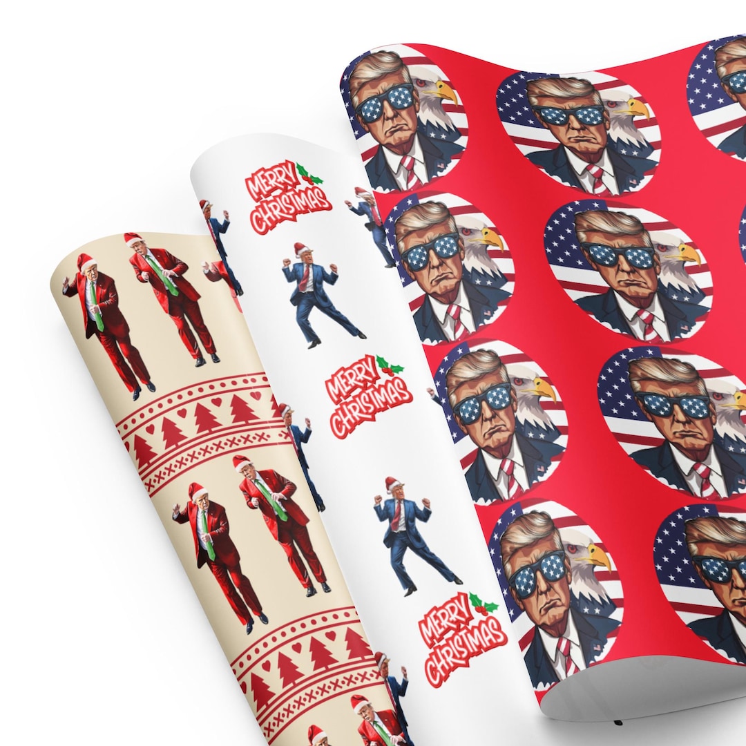A Huuuge Christmas | Wrapping Paper Sheets | Gift Wrap | President ...
