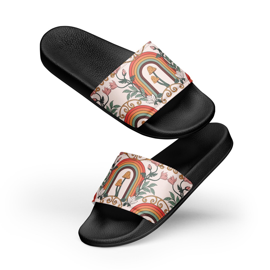 Rainbow Bright - Women's Slides - Etsy