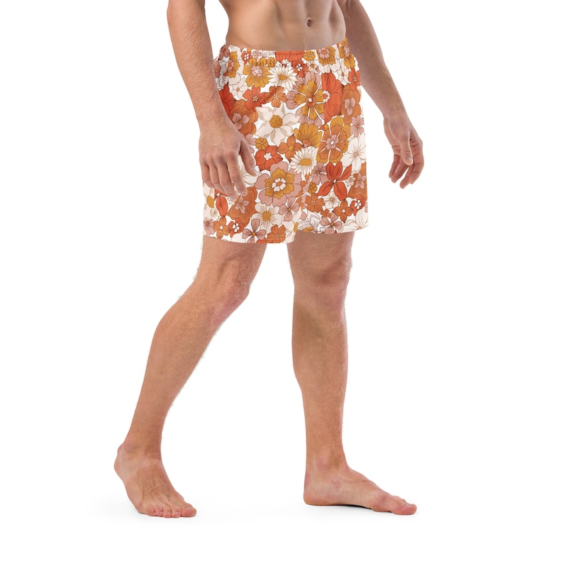 Retro Floral - Men's Swim Trunks - Etsy