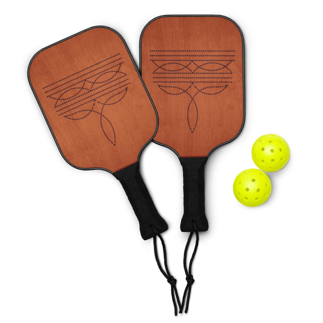 Country Classic Boot Stitch - Pickleball Paddle Set | Custom Pickleball ...
