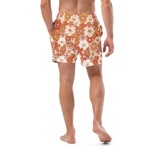 Retro Floral - Men's Swim Trunks - Etsy