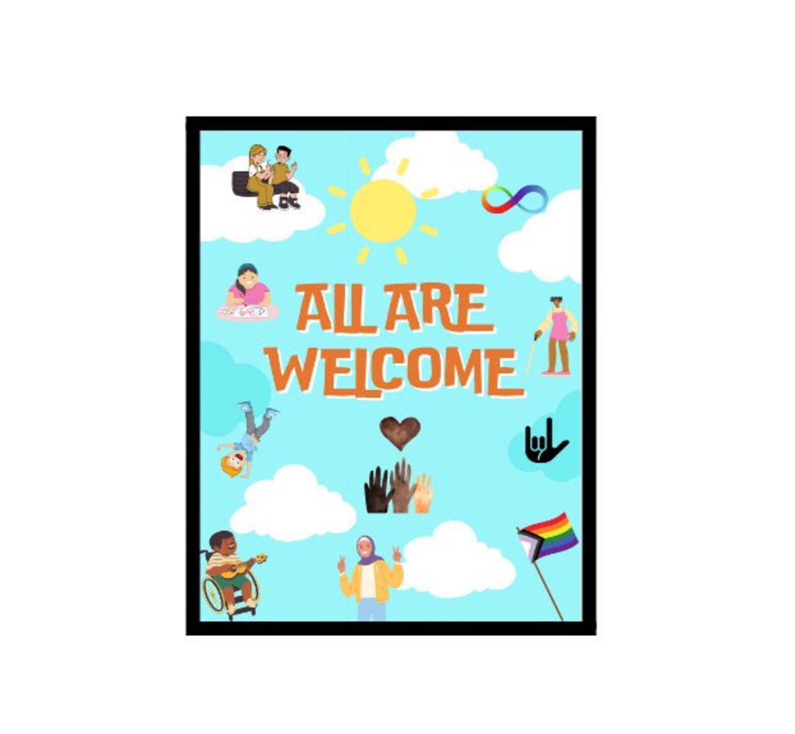 All Are Welcome Poster! - Etsy Canada