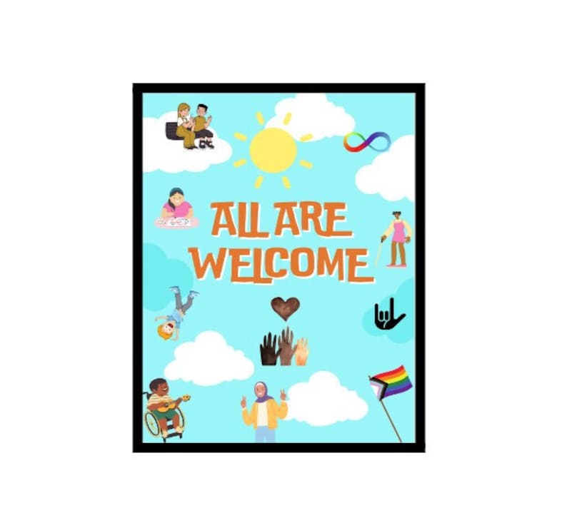 All Are Welcome Poster! - Etsy Canada