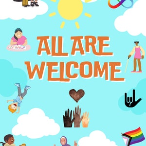 All Are Welcome Poster! - Etsy Canada