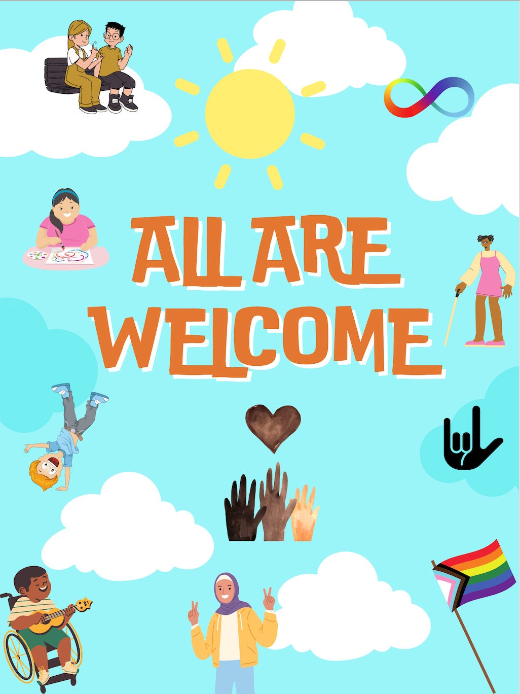 All Are Welcome Poster! - Etsy Canada