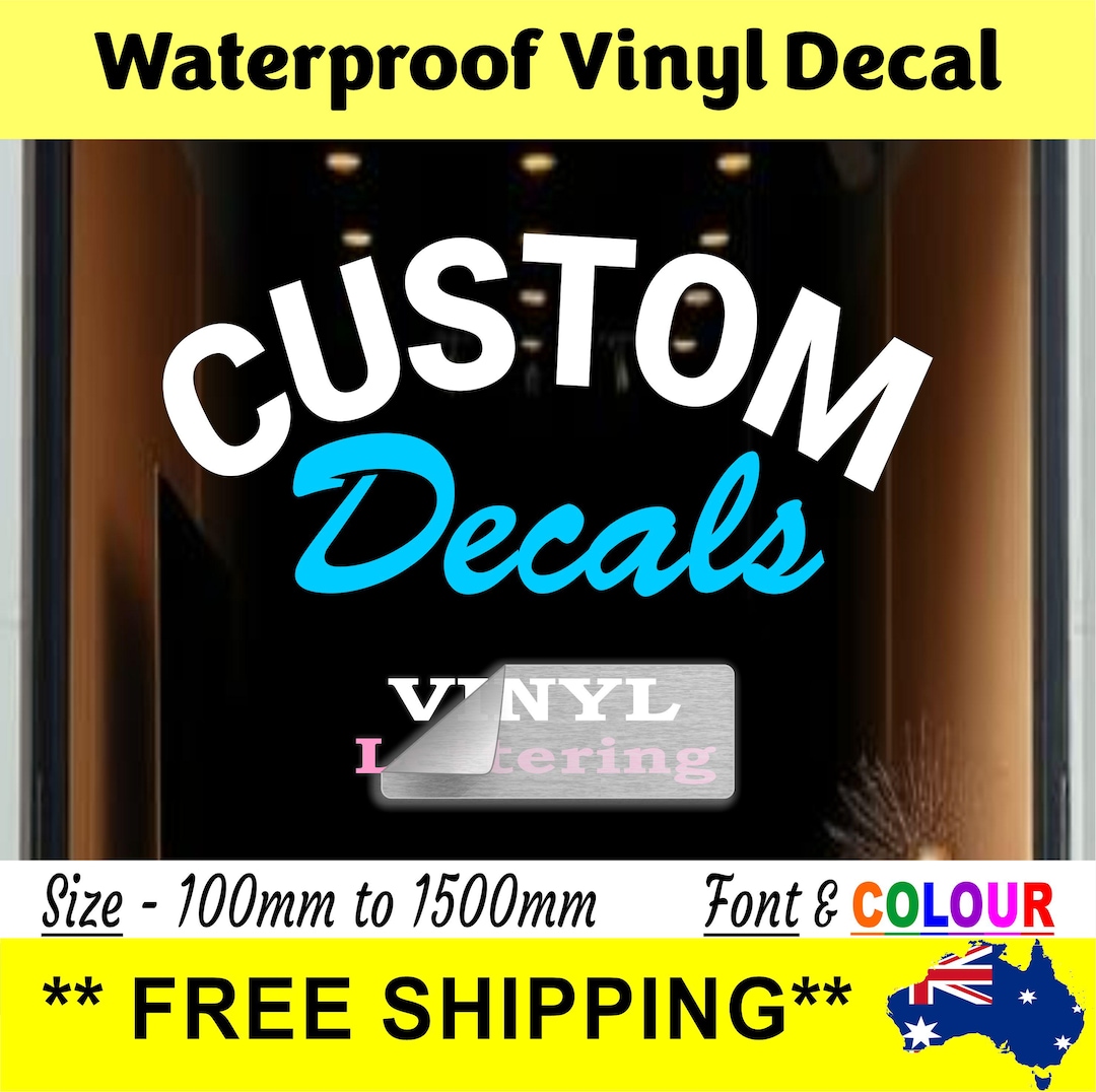 Custom Vinyl Decal: Waterproof Personalized Stickers - Etsy Australia