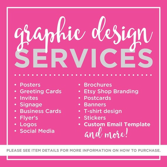 Custom Design Service Graphic Design Graphic Designer | Etsy