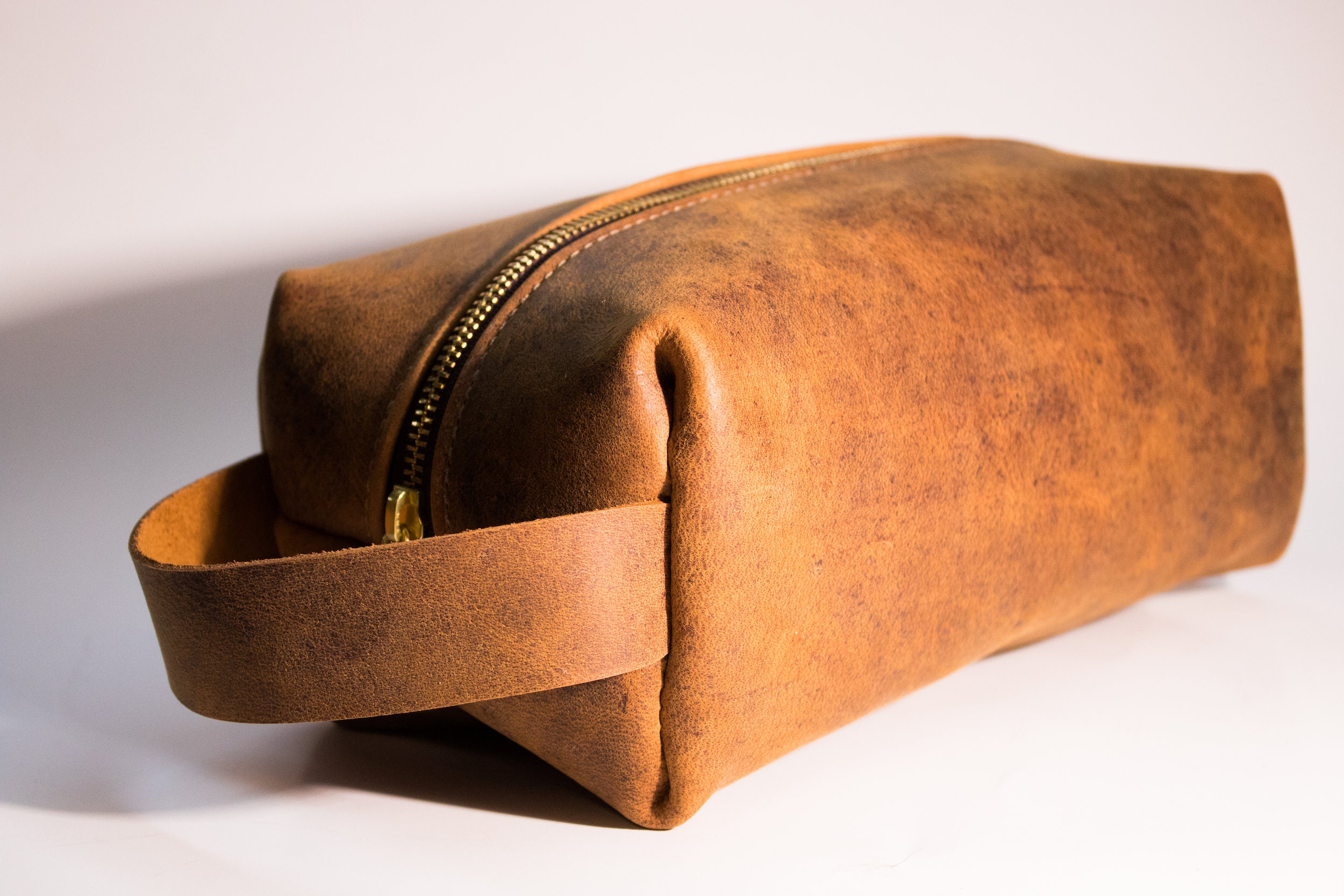 Leather Shave Kit Bag, Water Buffalo (bates Leather Co. LLC) - Etsy