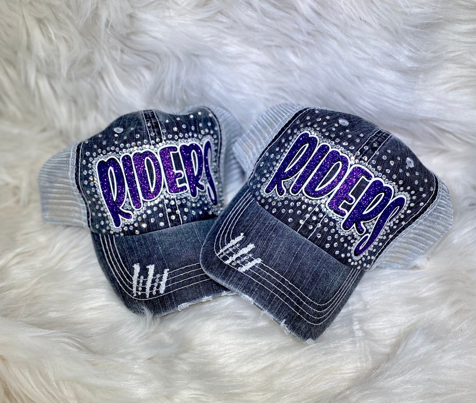 School Mascot Rhinestone Trucker Mesh Hat. Bling. Spiritwear - Etsy