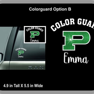 Color Guard Car Decal for Any School - Etsy