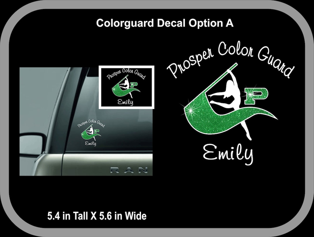 Color Guard Car Decal for Any School - Etsy