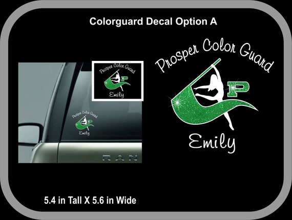 Color Guard Car Decal for Any School - Etsy