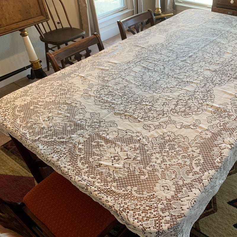 Lace Tablecloth - Etsy