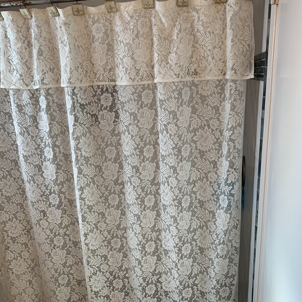 Lace Shower Curtain - Etsy