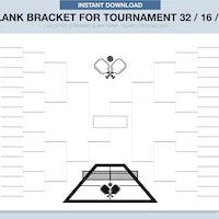 Pickleball Bracket Scoresheet and Award Bundle With Certificate for a ...