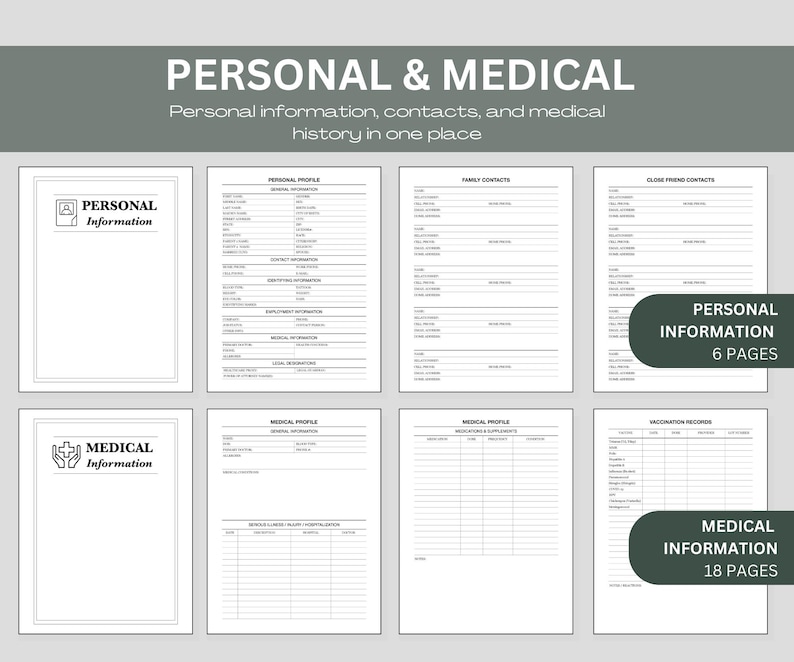 End of Life Planner – Fillable & Printable Medical, Legal, and ...